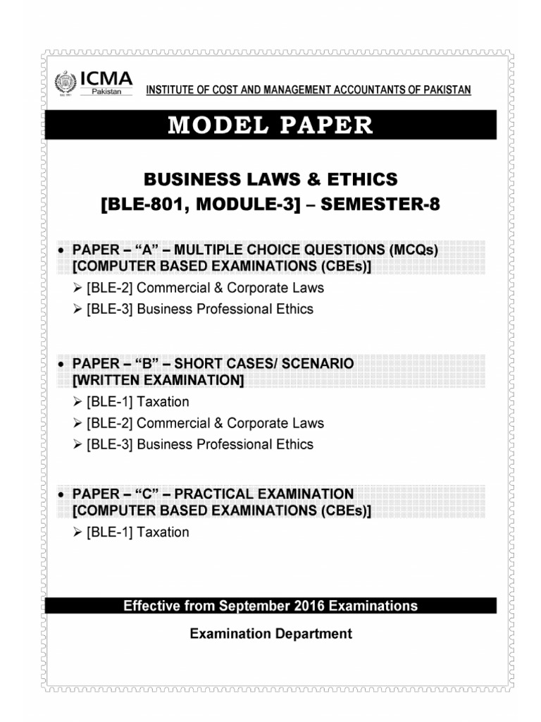 Model Paper | PDF