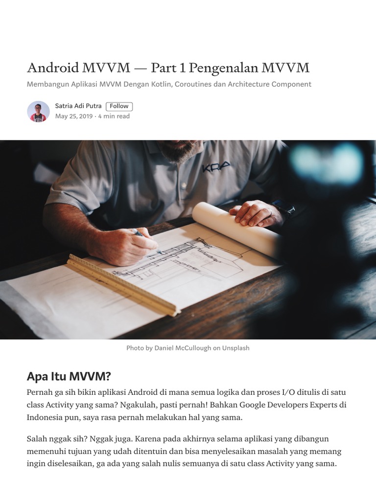 Android MVVM - Part 1 Pengenalan MVVM - UNIKOM Codelabs - Medium | PDF