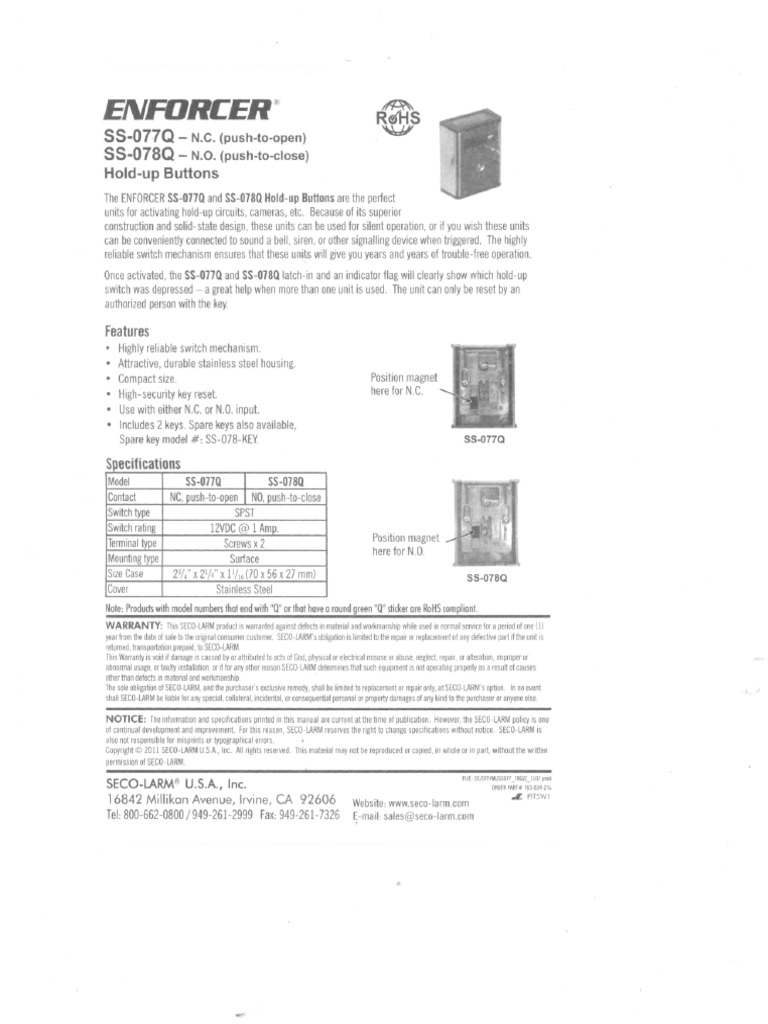 Buton Cheie SS 077 | PDF | Switch | Equipment