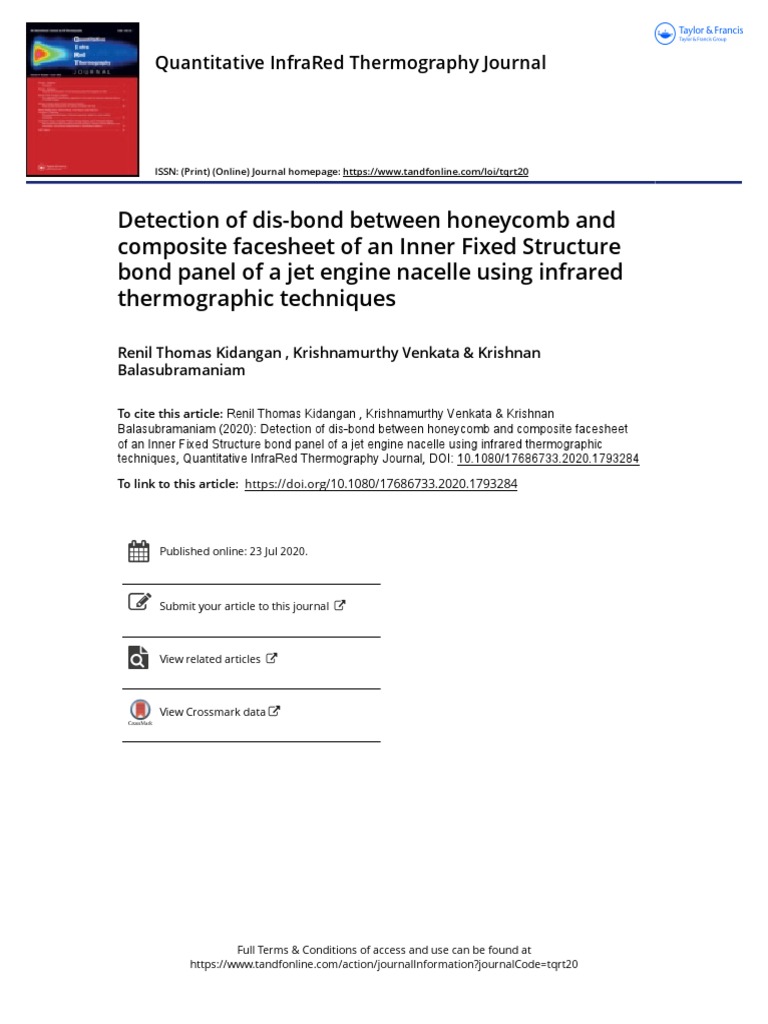 QIRT 2020 Renil - Detection of Dis Bond Between Honeycomb and Composite ...