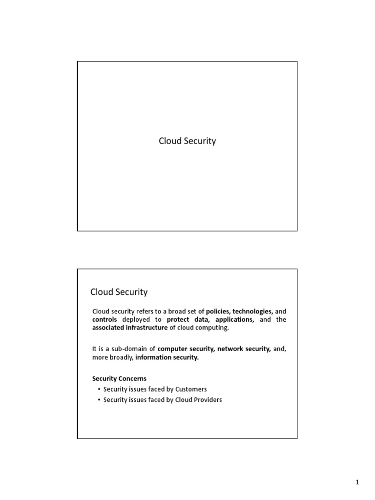 Cloud Security: Cloud Security Refers To A Broad Set of Policies ...
