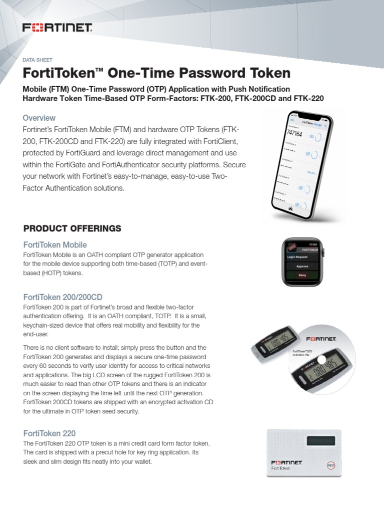 Fortitoken One-Time Password Token | PDF | Ios | Security Engineering