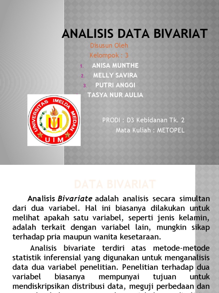Analisis Data Bivariat dan Metodenya | PDF | Pengembangan Diri