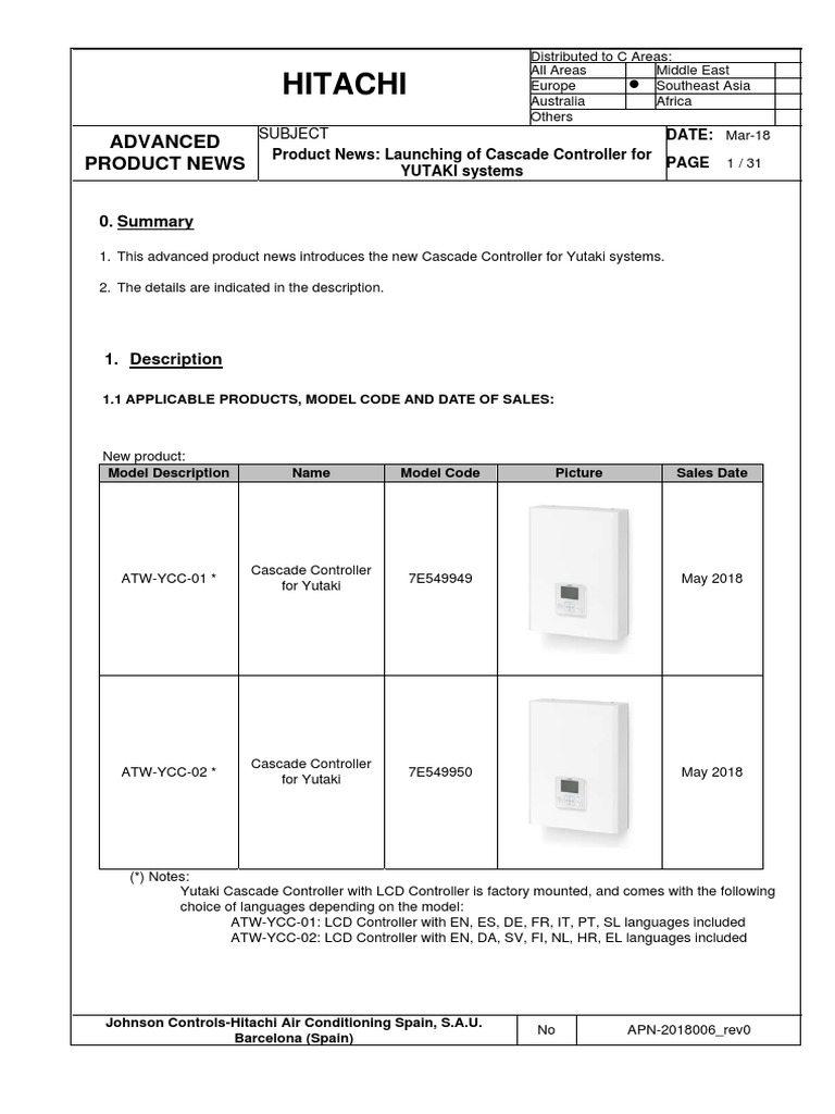 Hitachi: Advanced Product News | PDF | Water Heating | Thermostat