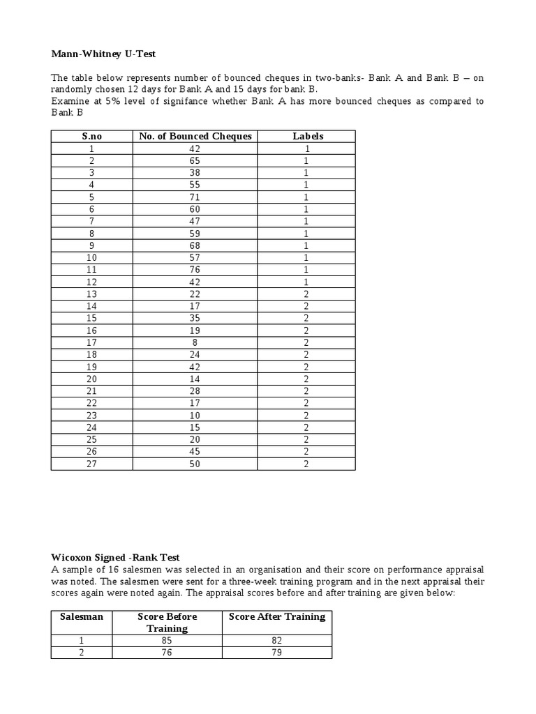 Non Parametric Tests | PDF | Statistics | Statistical Theory