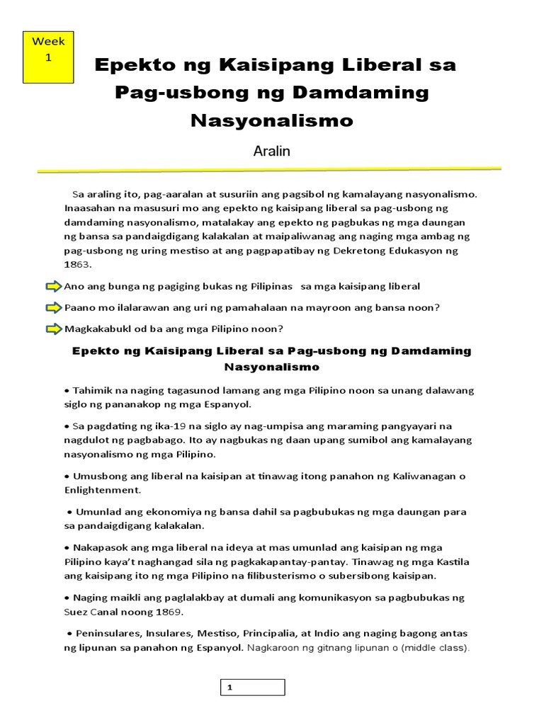 Modified Module Araling Panlipunan 6 | PDF