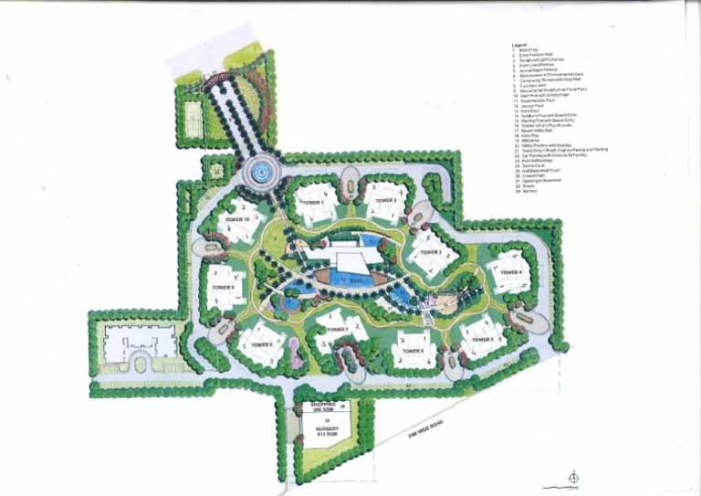 M3M Merlin Site Layout, With Numbering | PDF