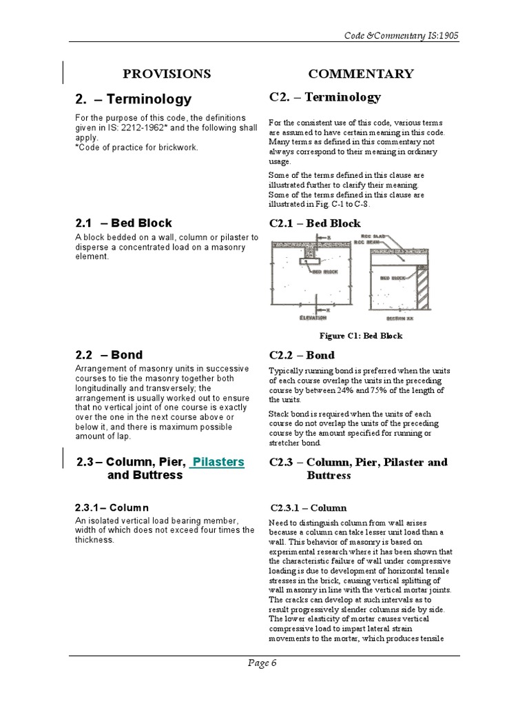 Provisions Commentary 2. - Terminology C2. - Terminology: 2.1 - Bed ...