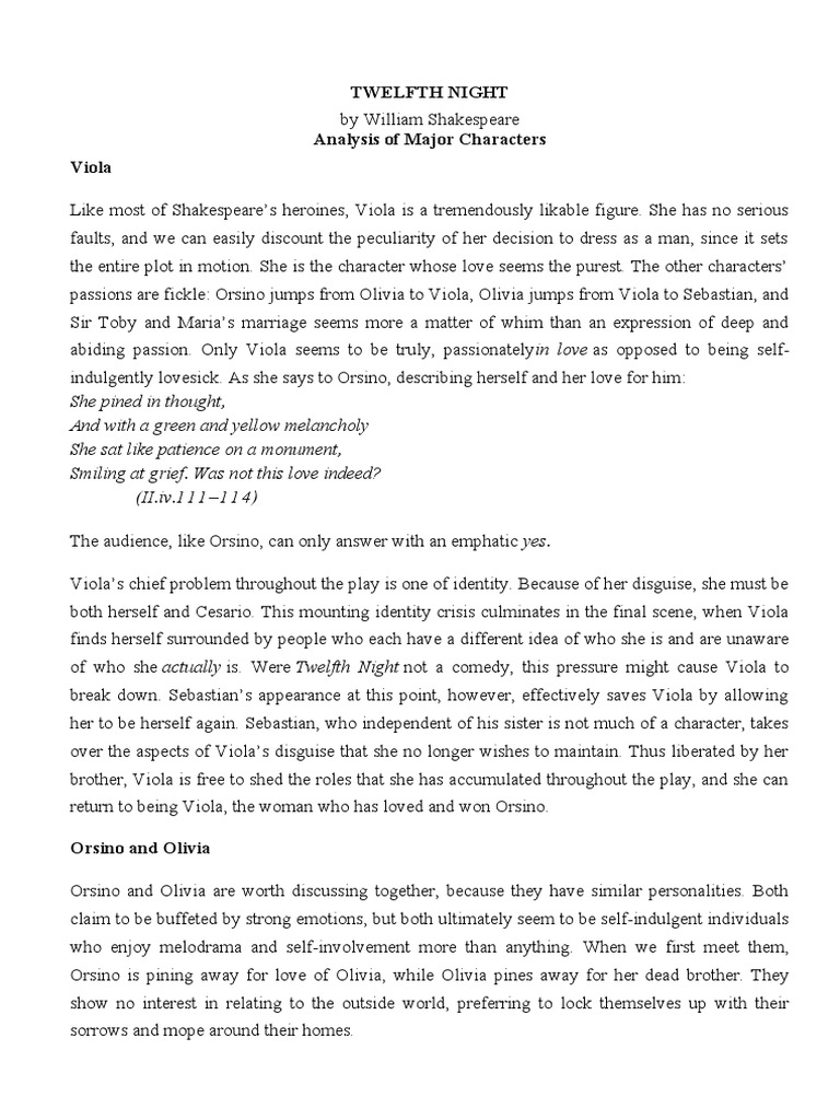12 NIGHT Themes Motifs Symbols | PDF | Twelfth Night
