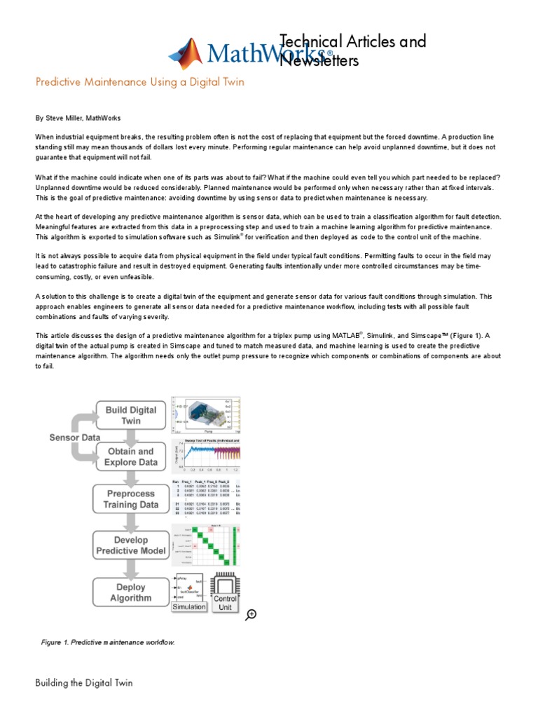 Predictive Maintenance Using A Digital Twin - MATLAB & Simulink | PDF ...