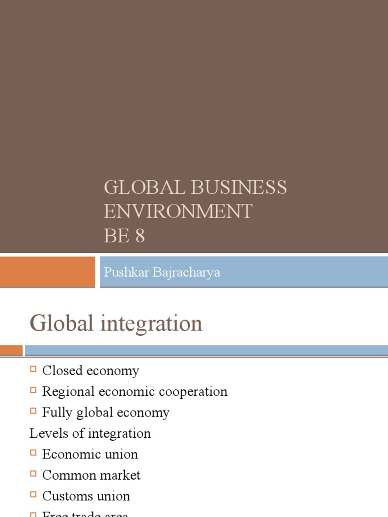 Global Business Environment Overview | PDF | World Trade Organization ...