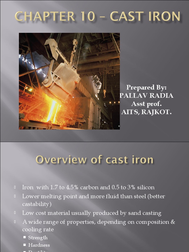 Prepared By: Pallav Radia Asst Prof. Aits, Rajkot | PDF | Cast Iron | Iron