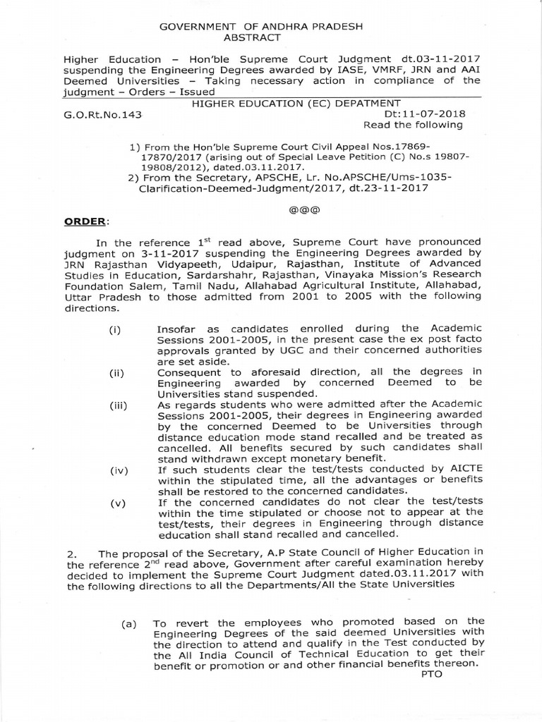 Govt Order For IASE PDF | PDF | Government | Social Institutions