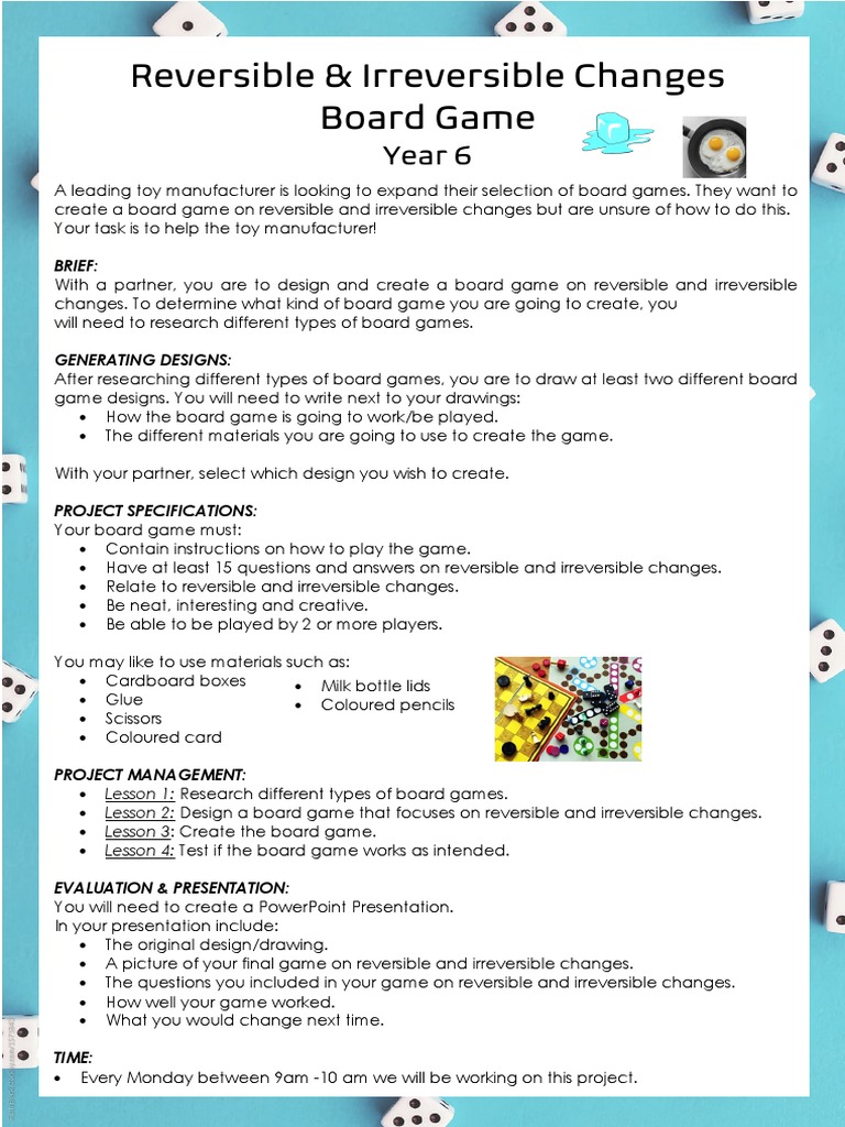 Board Game Design Brief | PDF