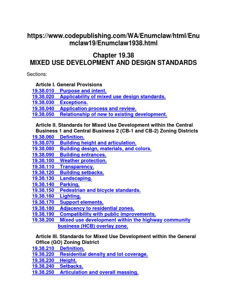 Mixed Use Development and Design Standards | Download Free PDF ...