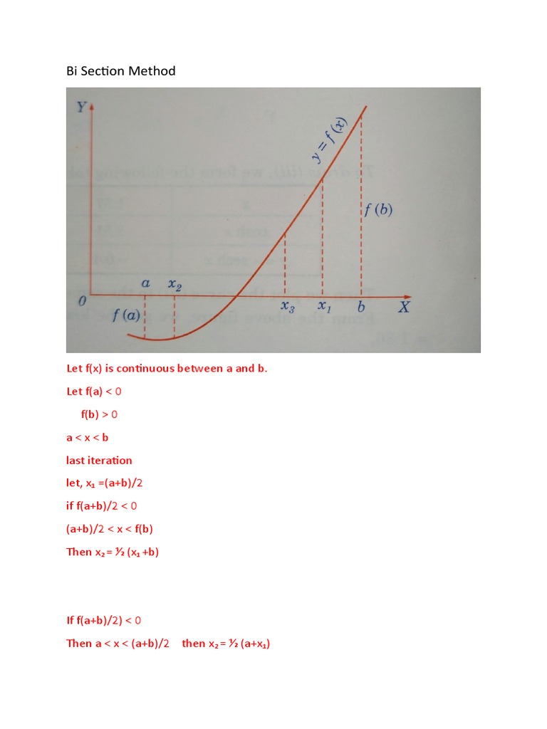 Bisection Method | PDF | Teaching Methods & Materials