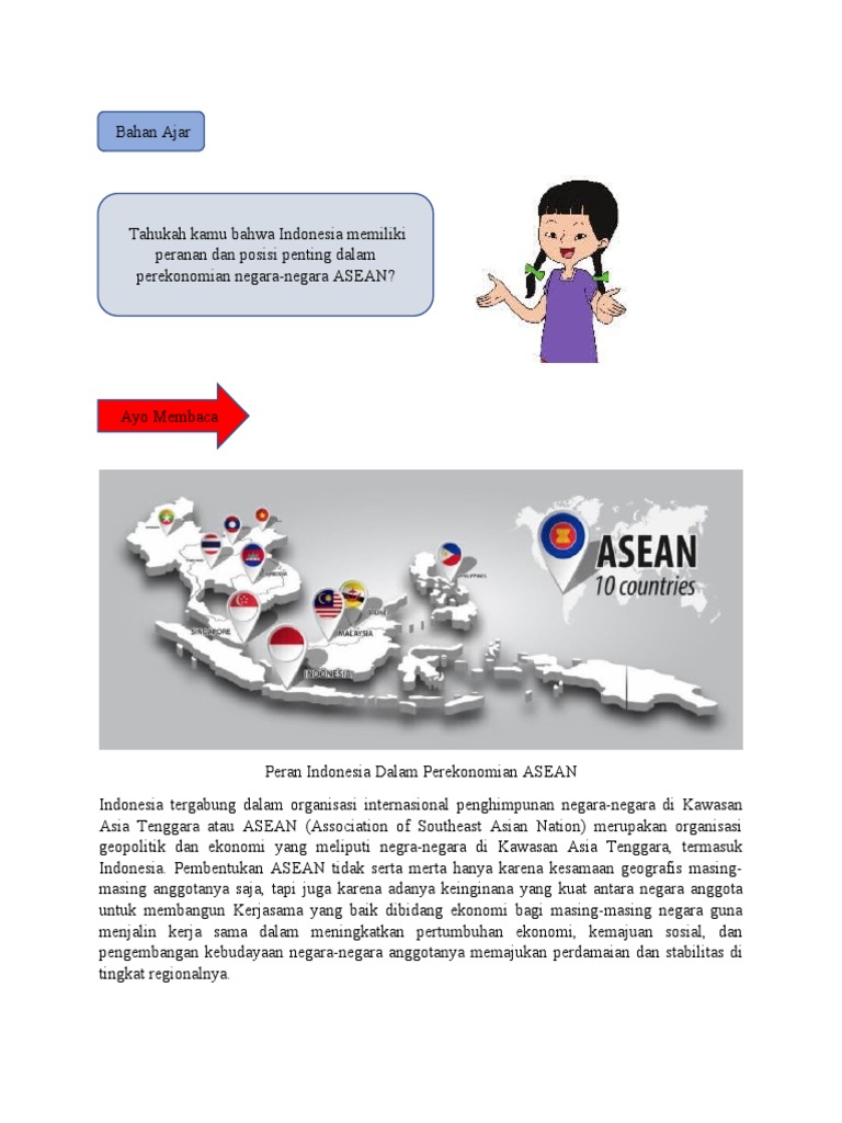 Peran Indonesia Dalam Perekonomian Asean | PDF