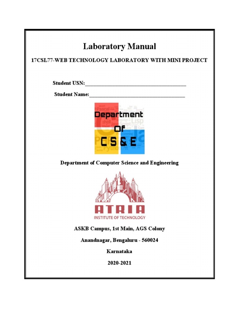 Web Laboratory Manual | PDF | Html Element | Html