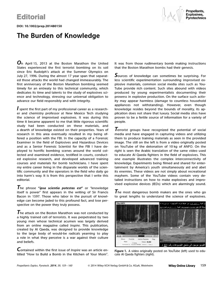 The Burden of Knowledge: Editorial | PDF | Al Qaeda | World Politics