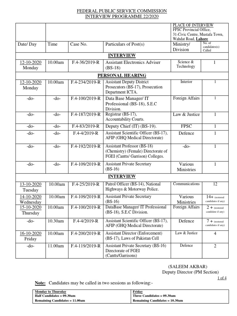 Interview Prog No..22.-2020 - 0 | PDF | Prosecutor | Pakistan