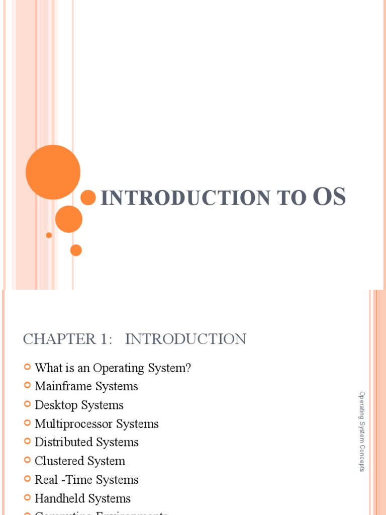 Lecture 1 Introduction To OS | PDF | Operating System | Computer Program