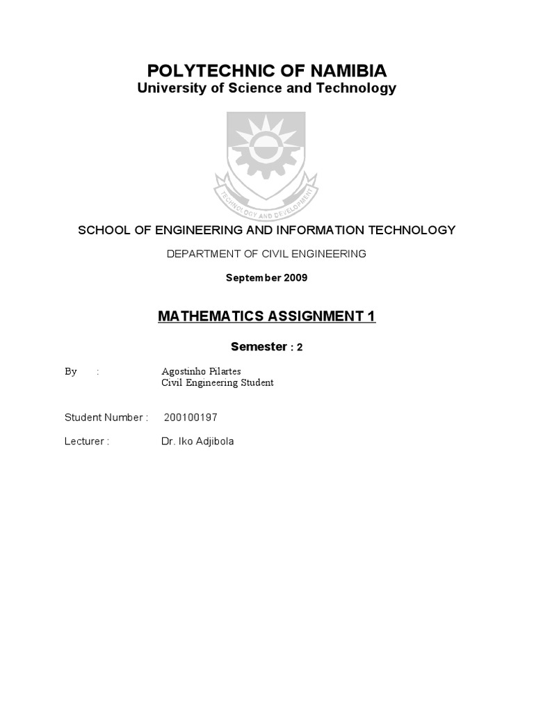 Polytechnic of Namibia: University of Science and Technology | PDF