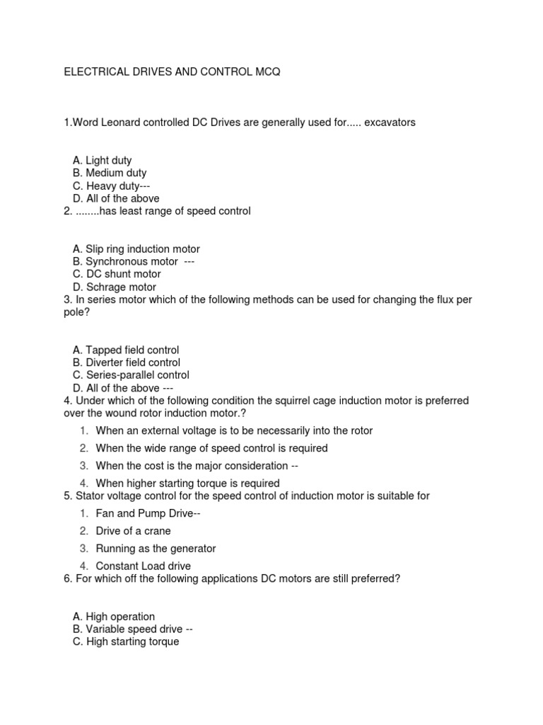 EDC MCQ | PDF | Electric Motor | Electrodynamics