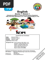 English 10 Quarter 4 Module 4 | PDF | Clause | Pronoun