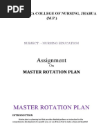 Seminar Master Rotation Clinical Rotation Plan | PDF | Nursing | Teachers