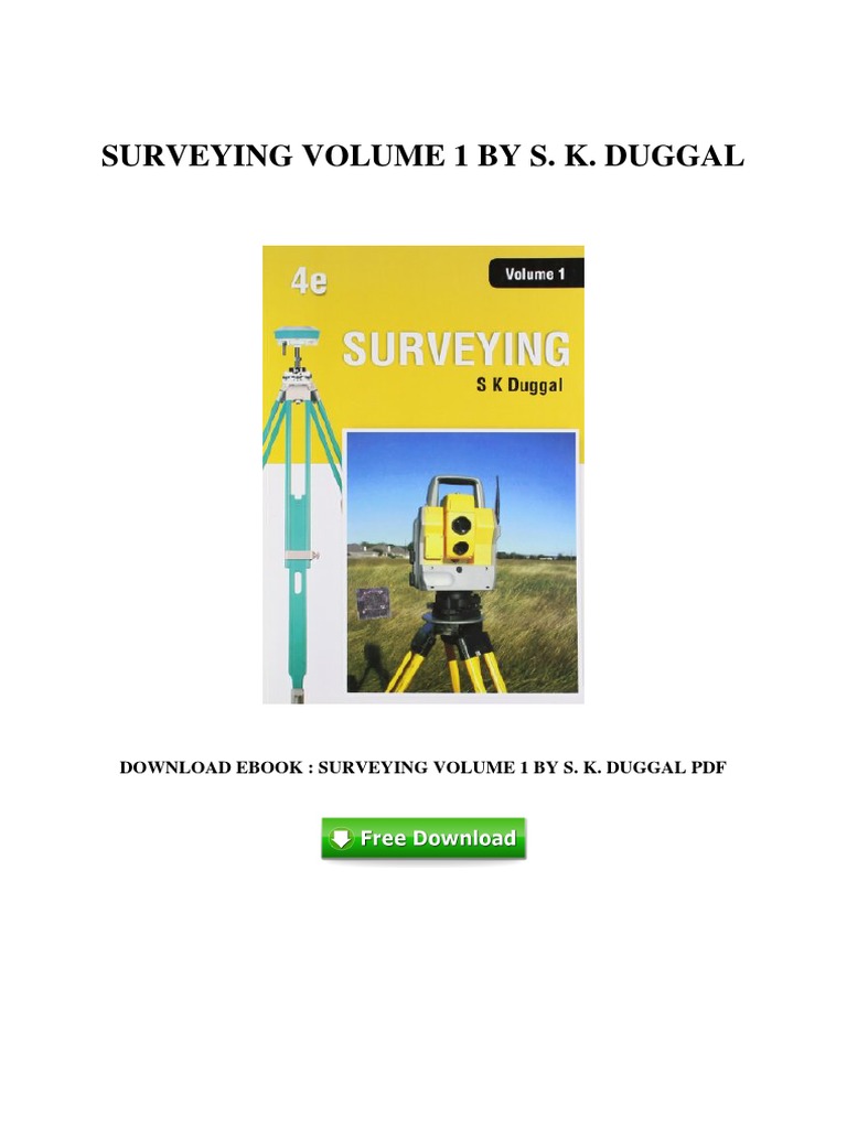Surveying Volume 1 by S K Duggal PDF | PDF | E Books | Computing