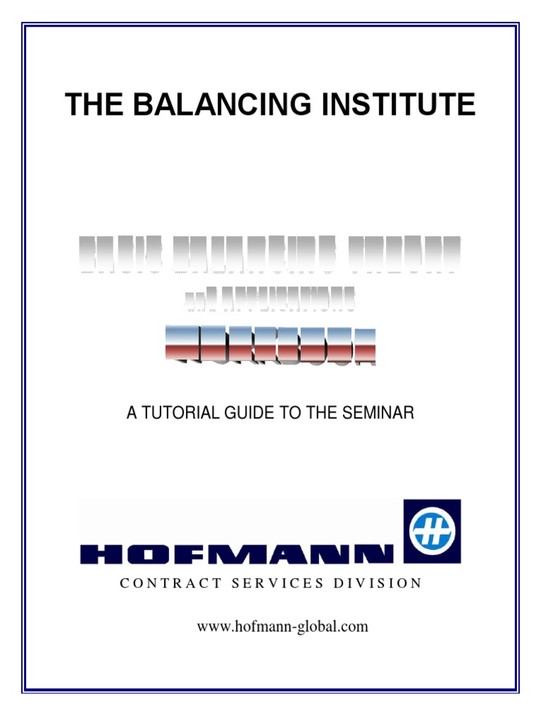 Balancing Theory 101 Version 2008 | PDF | Rotation Around A Fixed Axis ...