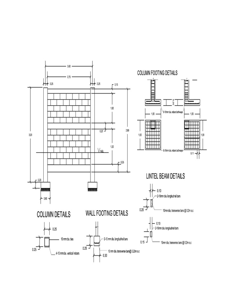 Perimeter Fence | PDF | Structural Engineering | Reinforced Concrete