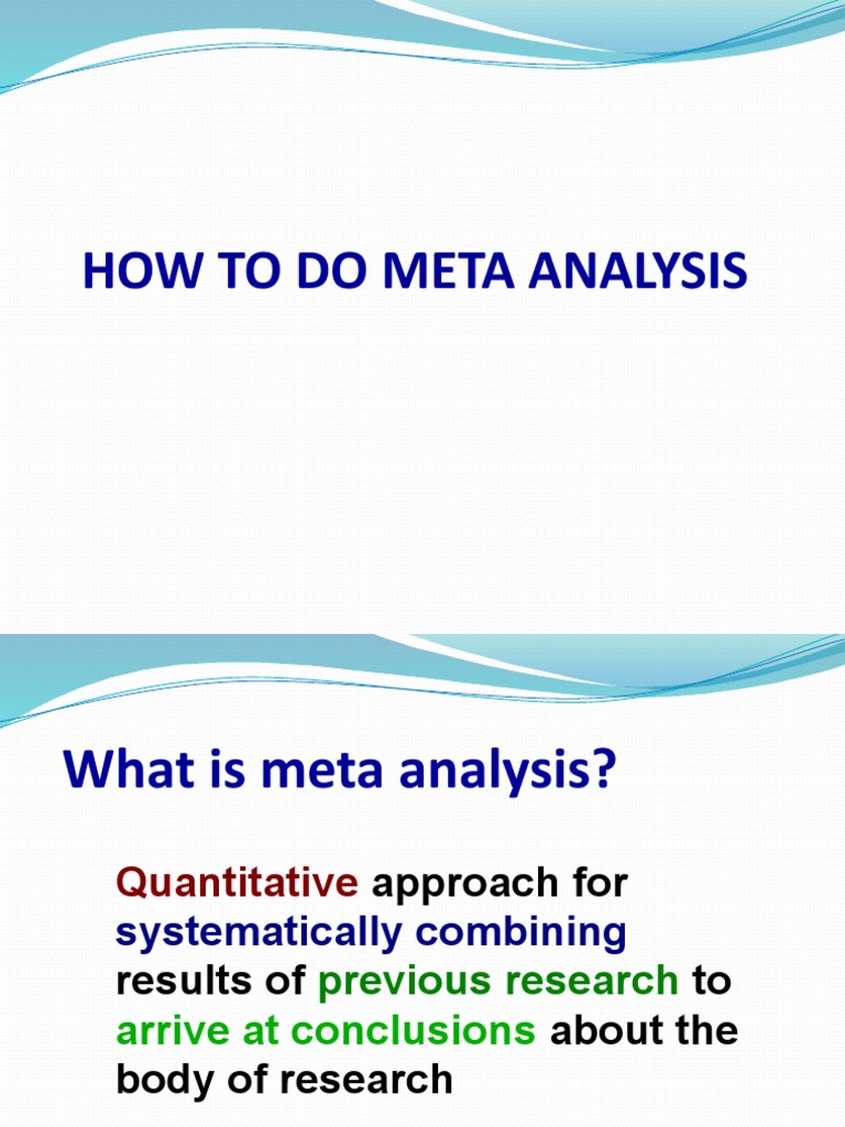 Meta Analysis: Steps and Techniques | PDF | Career & Growth
