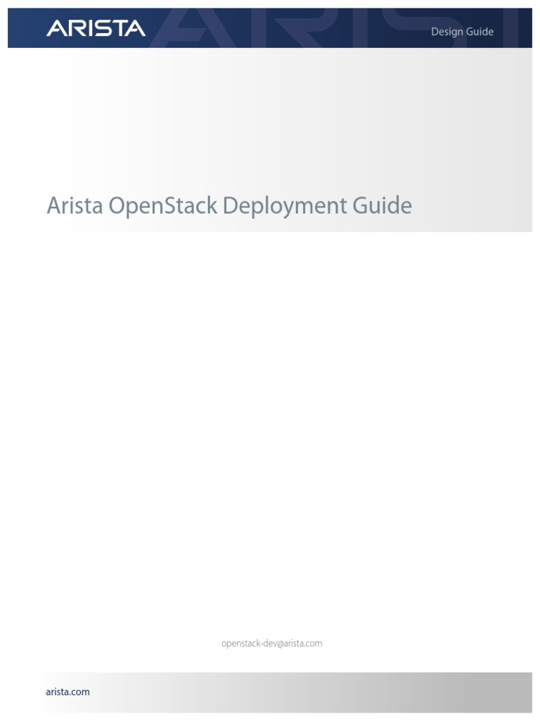 Arista Openstack Deployment Guide | Download Free PDF | Open Stack | Computer Network