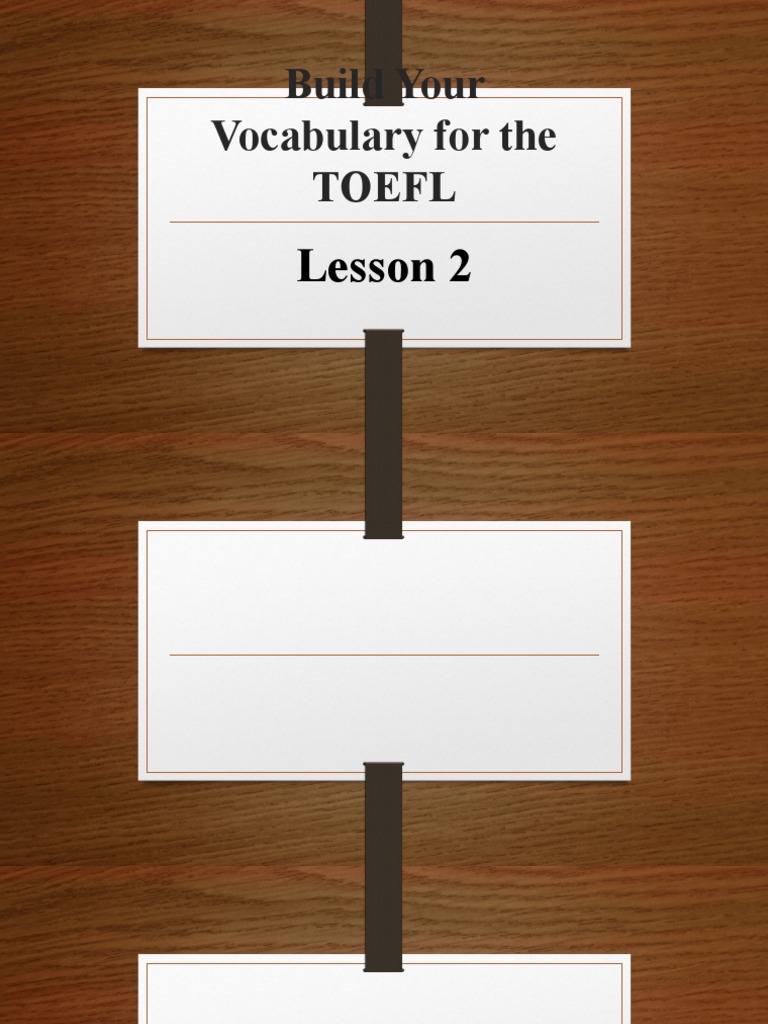 Build Your Vocabulary For The Toefl: Lesson 2 | PDF | Language Arts ...