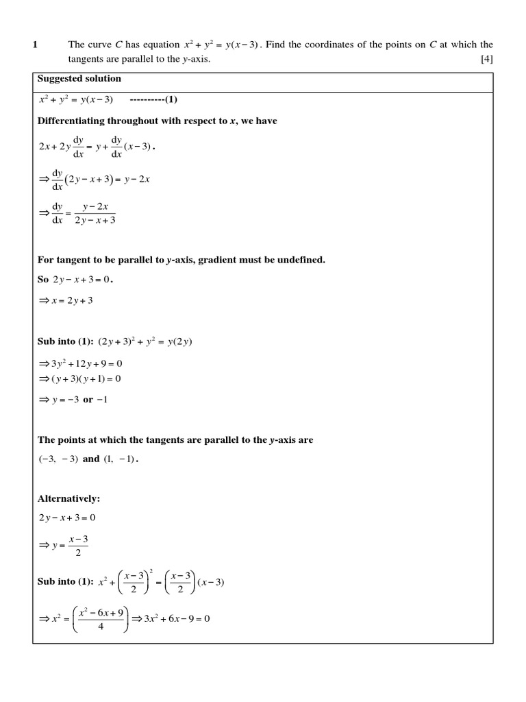 EJC H2 Math P1 With Solution PDF | PDF | Circle | Geometric Measurement