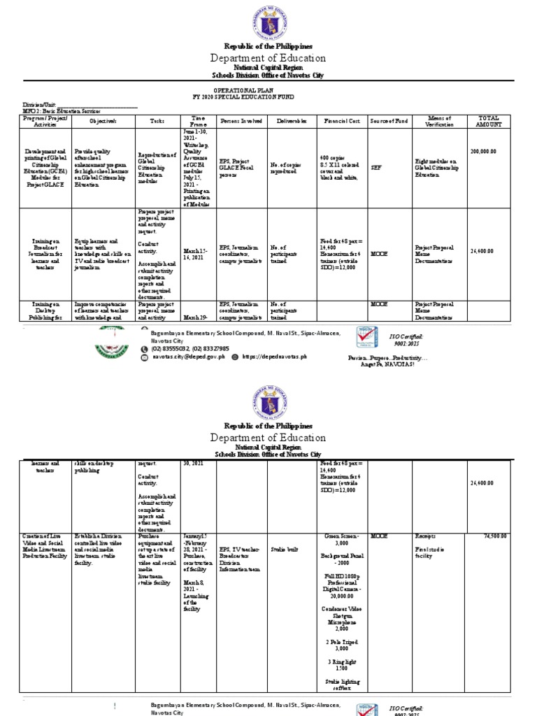 PAPs ENGLISH Plan | PDF | Media Technology | Mass Media