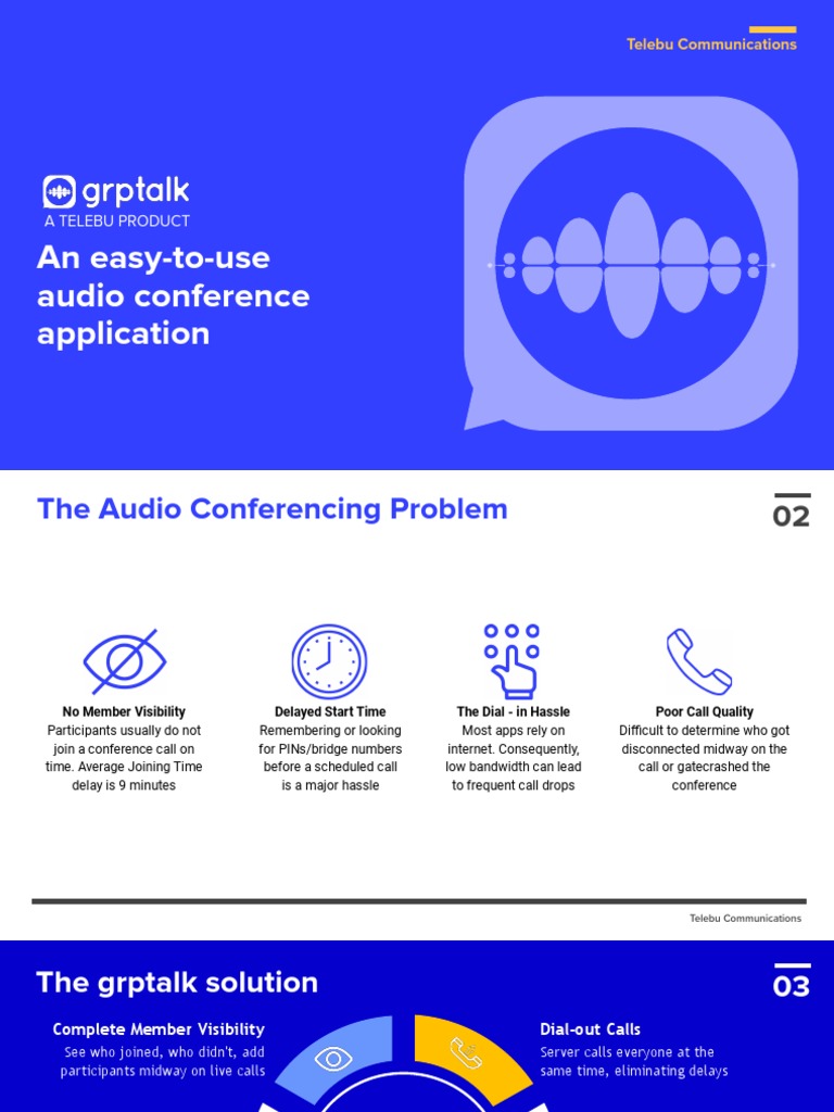 An Easy-To-Use Audio Conference Application: A Telebu Product | PDF