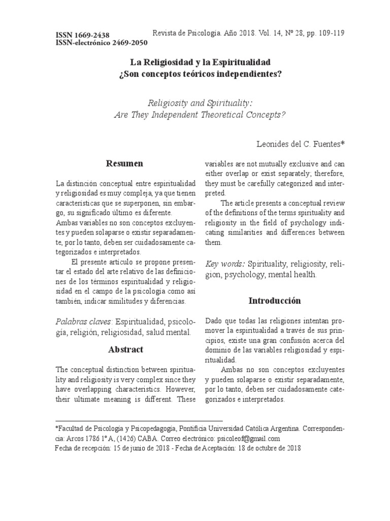 Religiosidad y Espiritualidad: Conceptos Clave | PDF | Vida | Dios