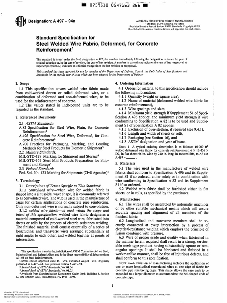 Astm A497 | PDF | Imperfect Competition | Property