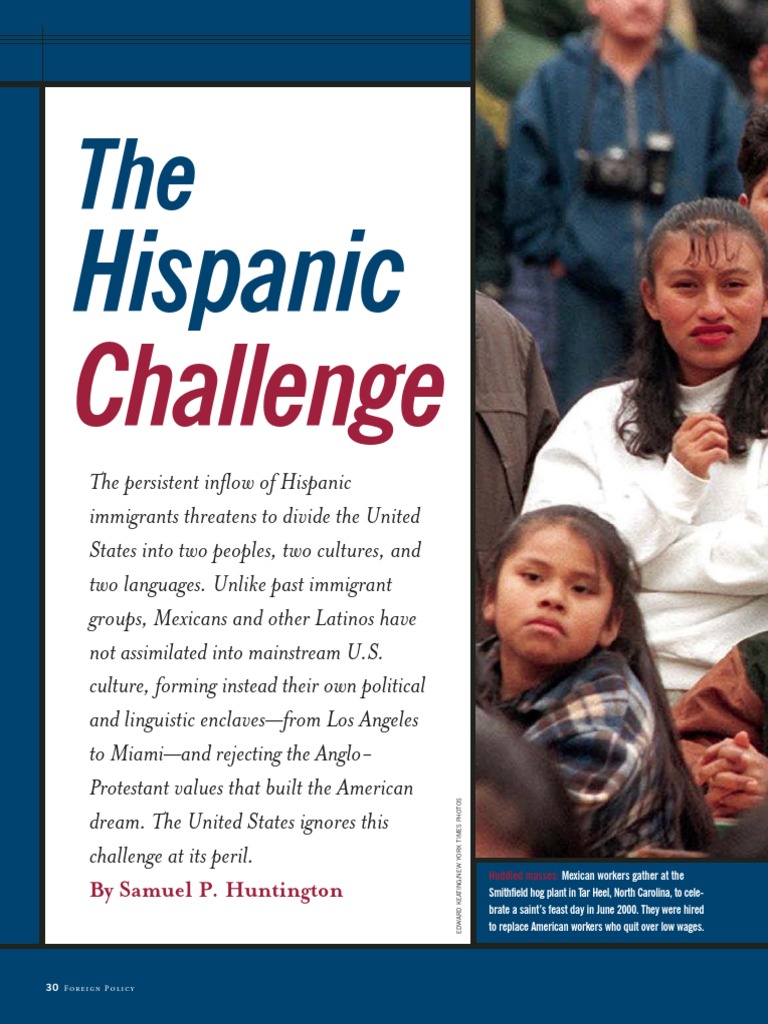 Huntington, The Hispanic Challenge PDF | PDF | Immigration | Hispanic ...