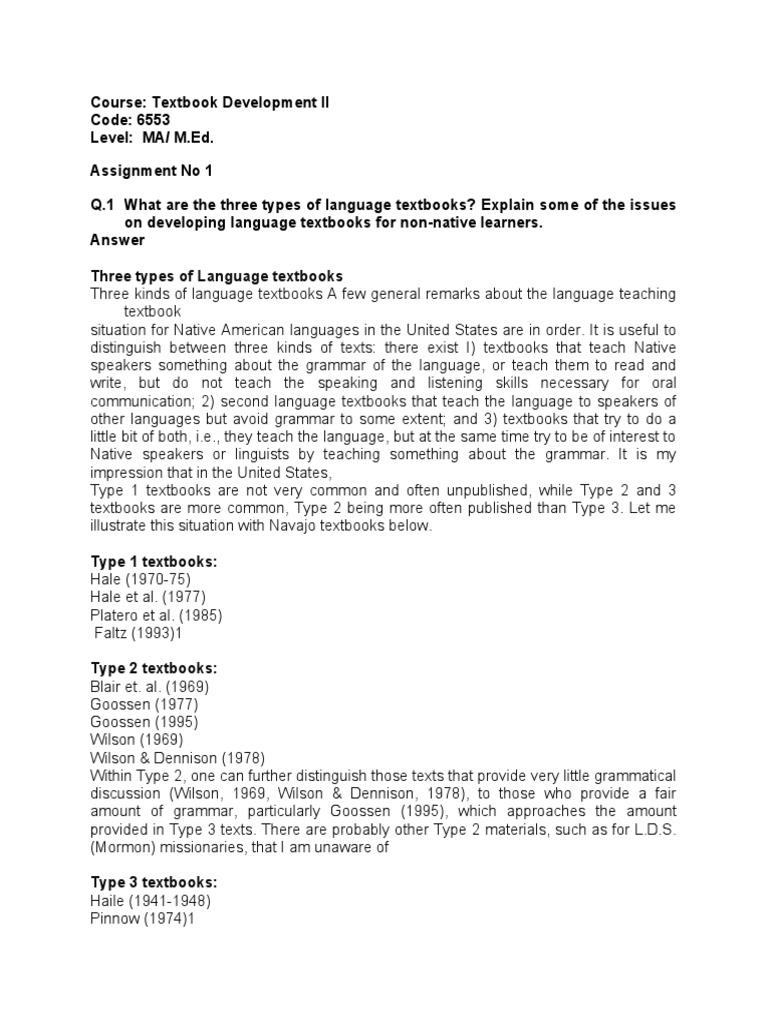 Three Types of Language Textbooks | PDF | Teachers | Curriculum