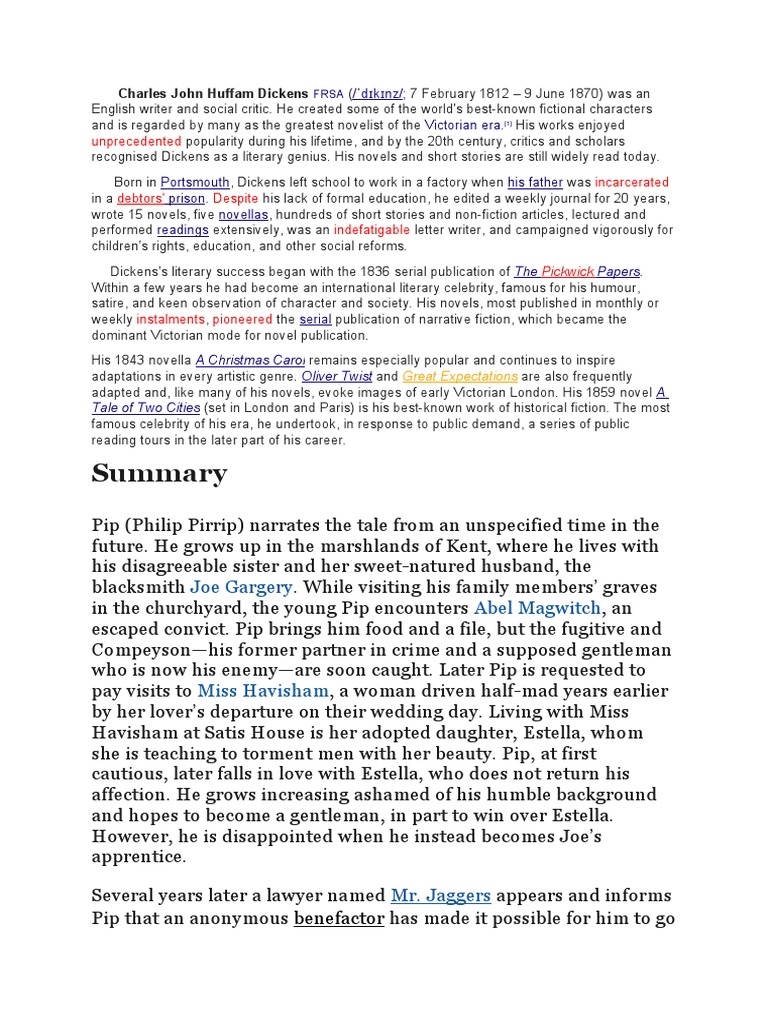 Charles Dickens' Masterpiece: A Summary and Analysis of Great ...