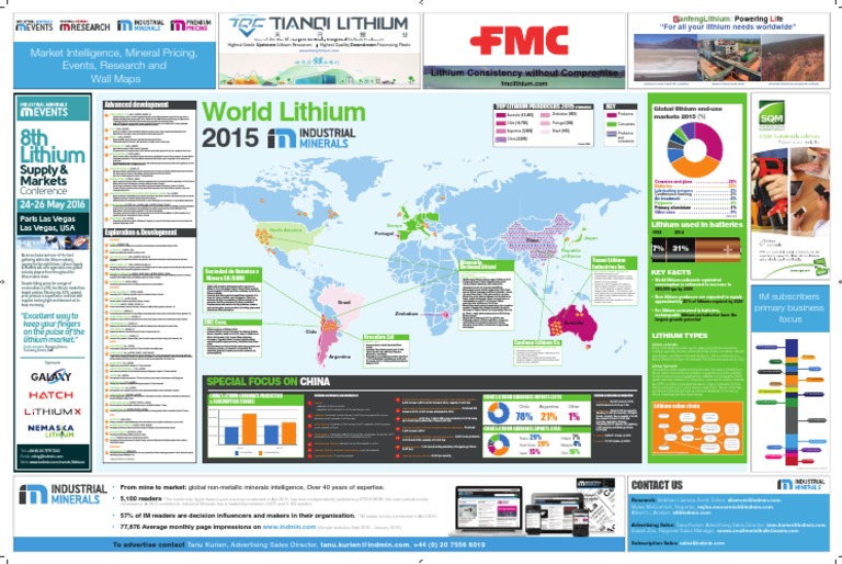 IM World Lithium Map 2015 PDF | PDF | Lithium | Chemical Elements