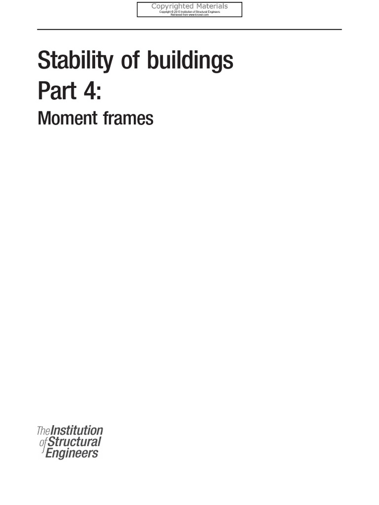 Stability of Buildings Part 4 Moment Frames | PDF | Buckling | Stress ...