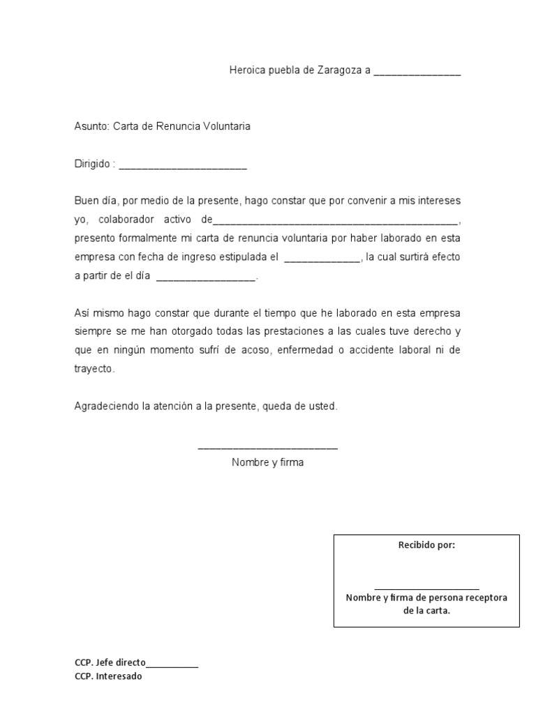 Carta Machote | PDF
