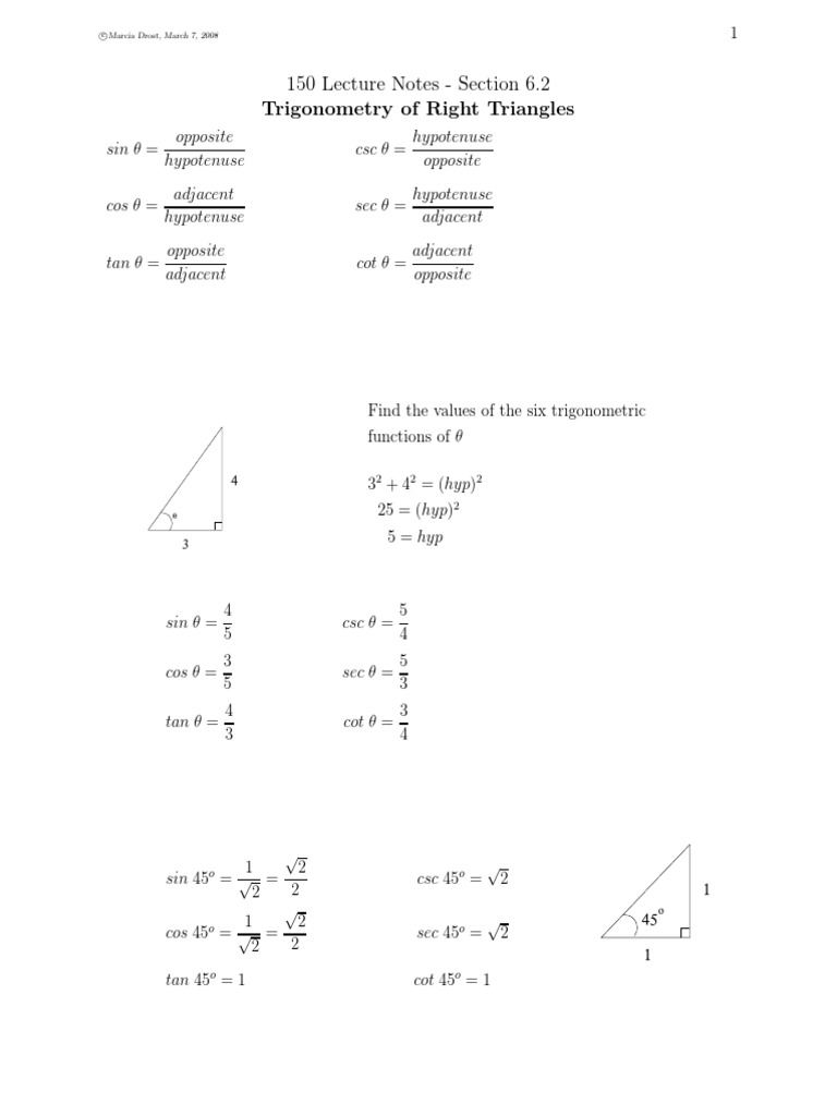 Trigonometry Problems | PDF | Trigonometric Functions | Sine