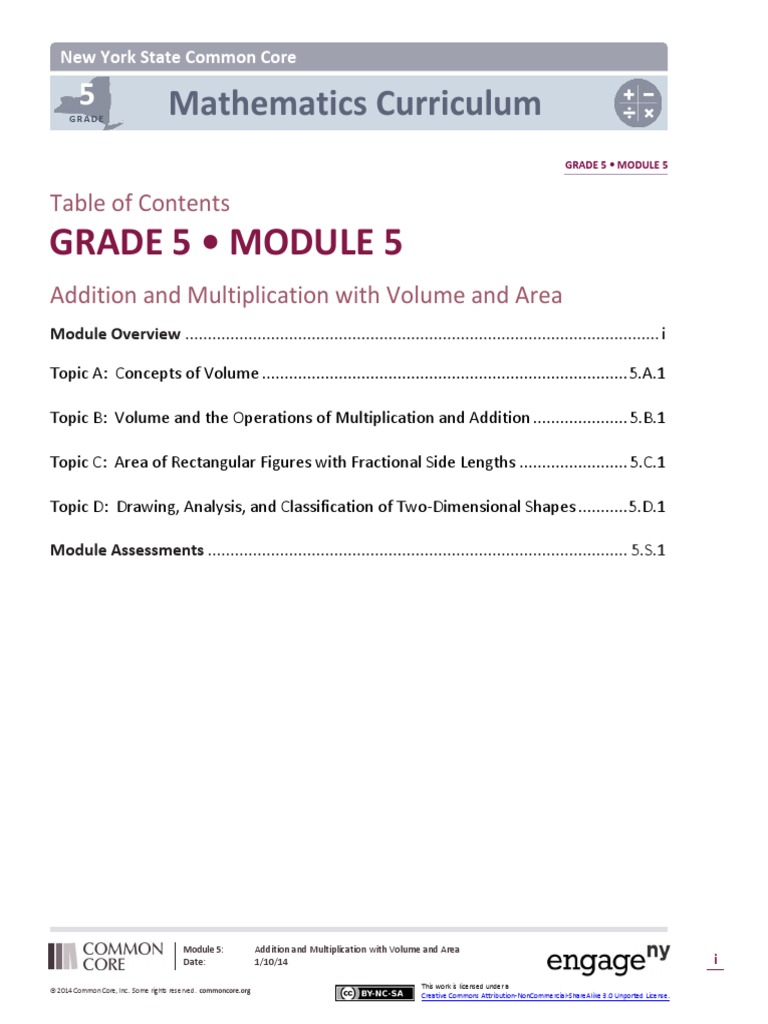 Grade 5 - Math - Module 5 | PDF | Area | Volume