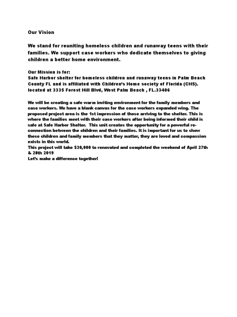 Safe Harbor Brochure | PDF