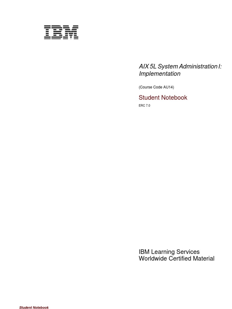AIX 5L System Administration Student Book | PDF | Business